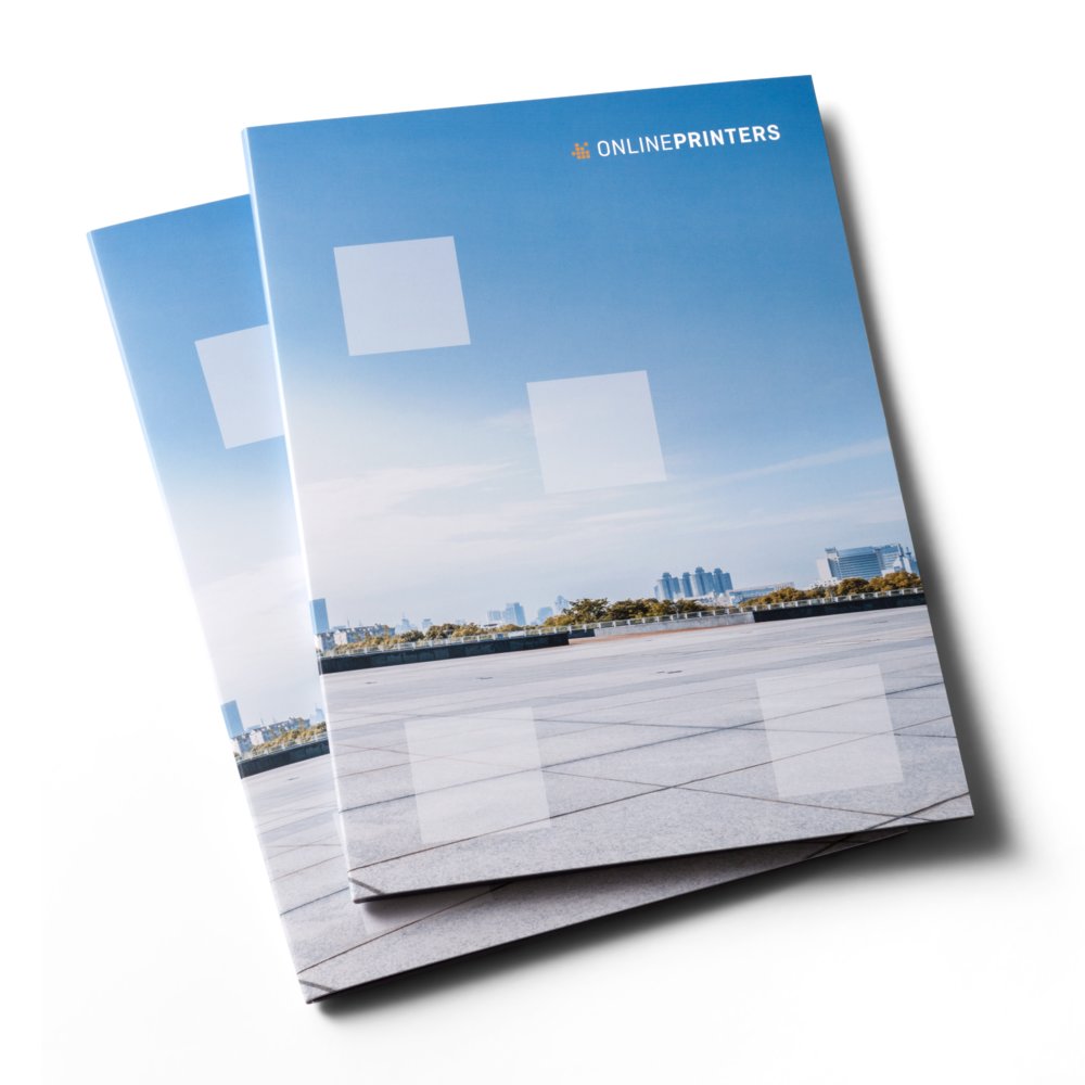 Mappen mit geklebter Lasche rechts, A4, eine Lasche bei Onlineprinters