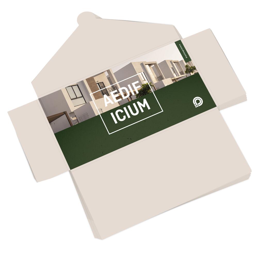 Mappen mit Verschlusslasche einseitig DL drucken | Onlineprinters